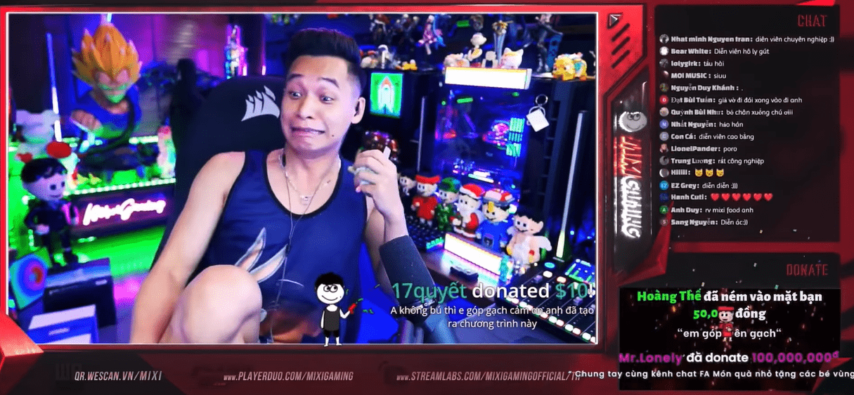 Phản ứng của Độ Mixi khi được fan ‘donate’ từ thiện 100 triệu ngay trên ...