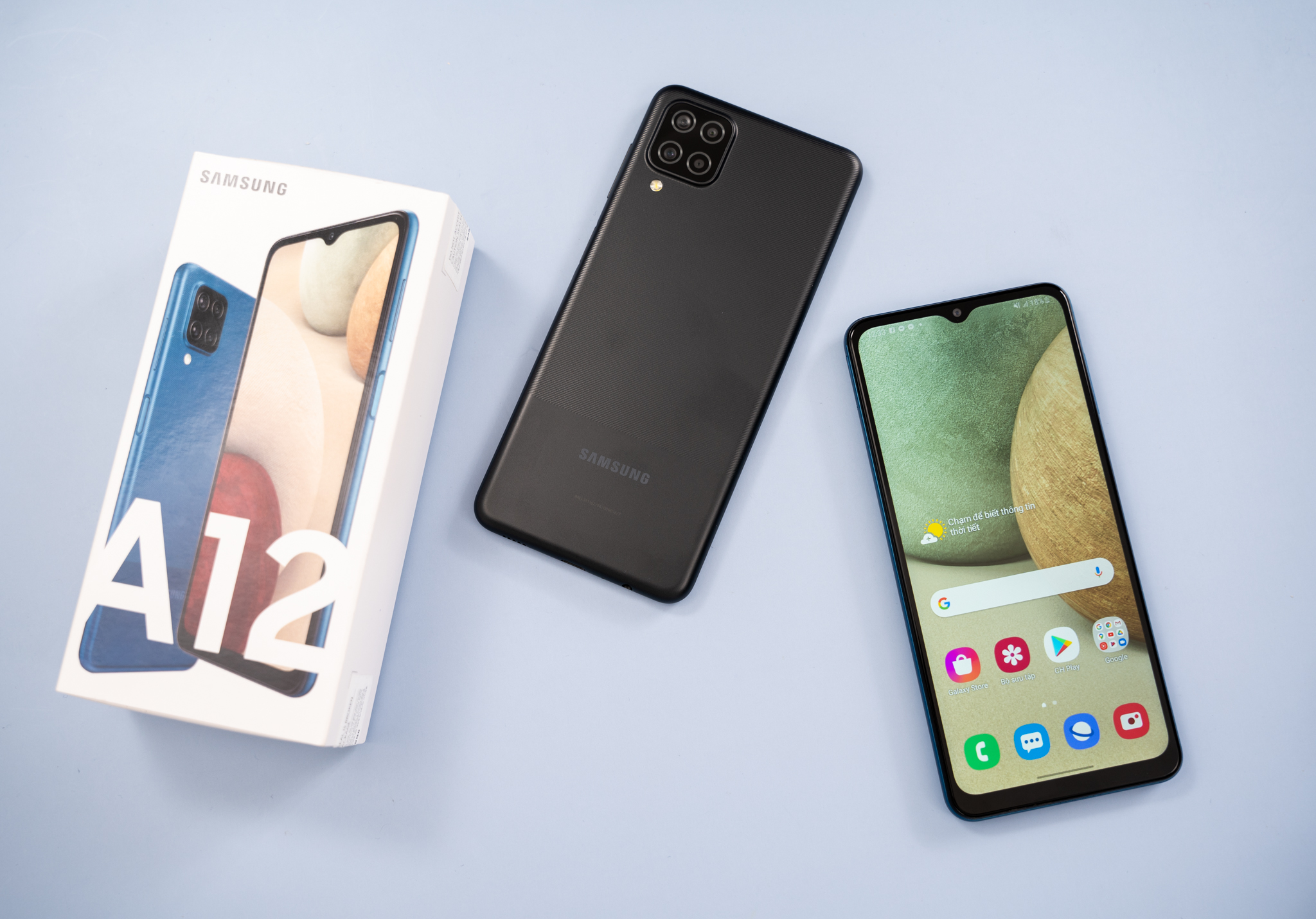 Mở hộp Samsung Galaxy A12: Smartphone đáng chú ý tầm giá 4 triệu đồng