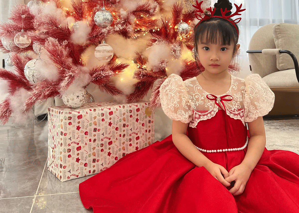 Diệp Lâm Anh chia sẻ khoảnh khắc Giáng sinh ấm áp bên bé Boorin