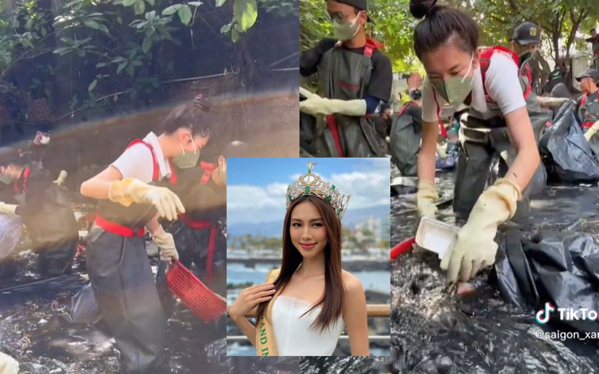 Thùy Tiên dọn rác giữa dòng 'kênh đen' gây sốt; CĐM cảm thán: Hiếm hoi ...