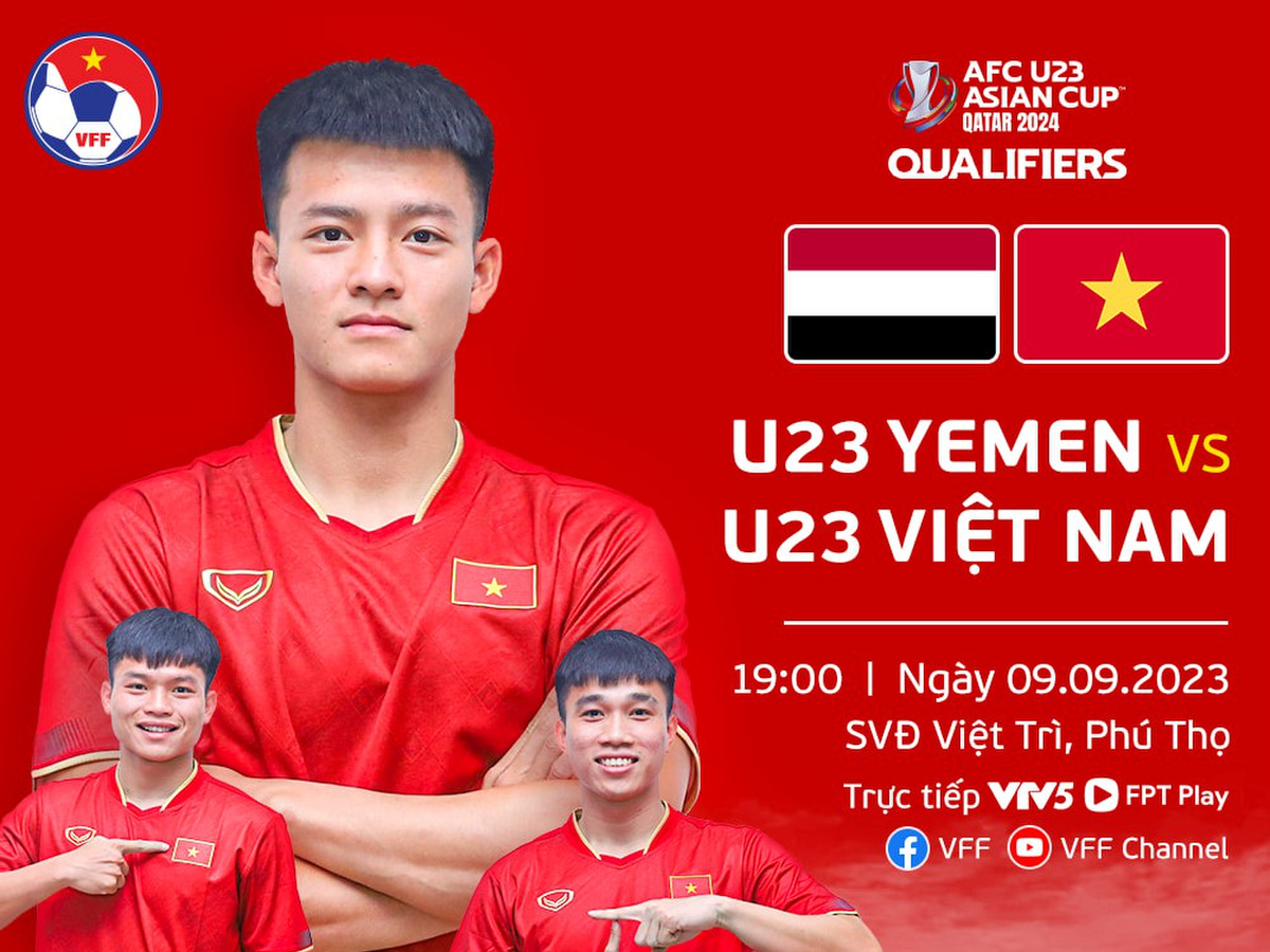 Trực tiếp bóng đá U23 Việt Nam vs U23 Yemen - Vòng loại U23 châu Á 2024: Quyết định ngôi đầu bảng