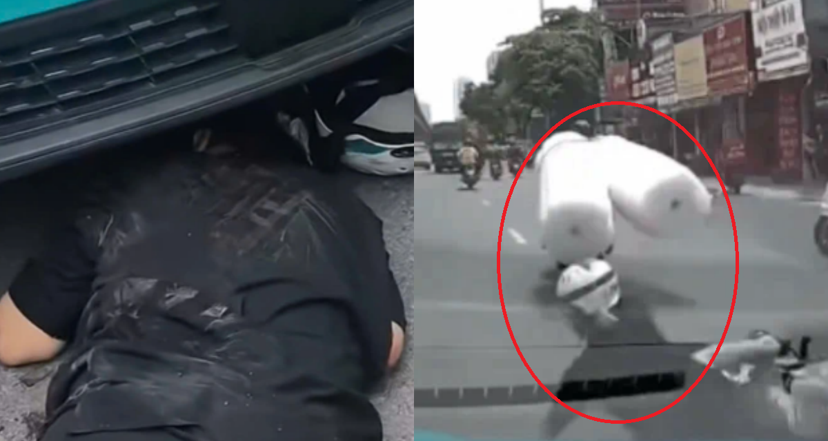 Clip xe chở hàng cồng kềnh gây tai nạn liên hoàn trên đường Nguyễn Trãi ...
